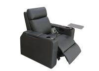 China European Style Half Leather Power Recliner Sofa with USB Charger 800mm Seat Width for sale