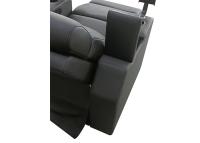 China European Style Half Leather Power Recliner Sofa with USB Charger 800mm Seat Width for sale