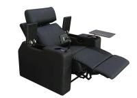 China European Style Half Leather Power Recliner Sofa with USB Charger 800mm Seat Width for sale