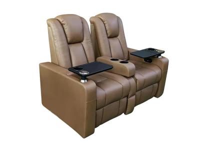 China USIT Luxury Electric Reclining 2 Seat Cinema Theater Sofa with Cup Holder 670mm for sale