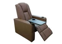 China TUV Certified VIP Cinema Recliner Leather Electric Theater Sofa 670mm Width Commercial Furniture for sale