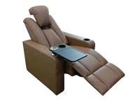 China TUV Certified VIP Cinema Recliner Leather Electric Theater Sofa 670mm Width Commercial Furniture for sale