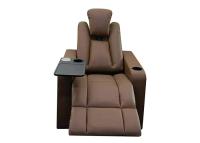 China TUV Certified VIP Cinema Recliner Leather Electric Theater Sofa 670mm Width Commercial Furniture for sale