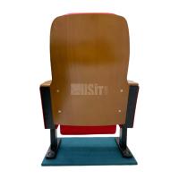 China Contemporary Auditorium Theater Seating Stackable Padded Folding Prayer Chair 560mm Center for sale