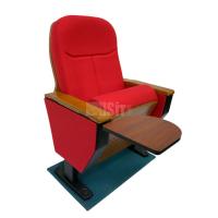 China Contemporary Auditorium Theater Seating Stackable Padded Folding Prayer Chair 560mm Center for sale