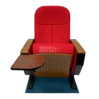 China Contemporary Auditorium Theater Seating Stackable Padded Folding Prayer Chair 560mm Center for sale