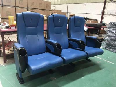 China Cinema Hall Theater Seating with Metal Frame Foam and Wood 55kg Density for sale