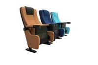China Commercial Cinema Folding Chairs with Cupholder Fabric Foam Upholstery 55kg/m³ Density for sale