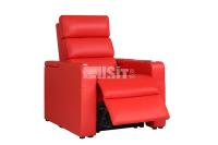 China Luxury Cinema Recliner Sofa 700mm Electric Motorized Headrest USB Charging Theater Seat for sale