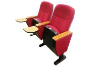 China Writing Pad Church Auditorium Chairs 100% Acrylic Fabric Folding Seat Solid Wood Armrest 580x754x1005mm for sale