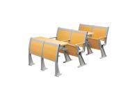 China School Classroom Student Desk and Chair Set Gravity Mechanism College Furniture 2 Seat for sale