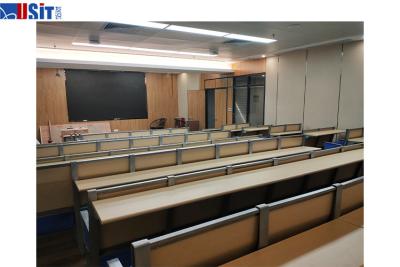 China Aluminum Alloy University Lecture Hall Seat Fixed Chair and Desk with Fireproof Board 16000sqm Factory for sale