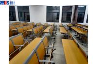 China Aluminum Alloy University Lecture Hall Seat Fixed Chair and Desk with Fireproof Board 16000sqm Factory for sale