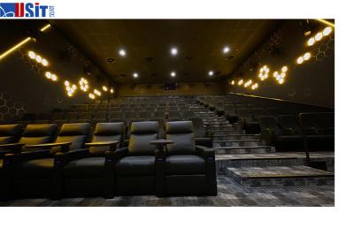 China Electric Recliner Chair Movie Theater Power Cinema Loveseats Villa Seating 34kg/m3 Foam for sale
