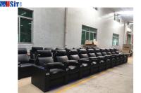 China 5-Seat Genuine Leather Power Recliner Home Theater Seating with Remote Control 34kg/m3 Foam for sale