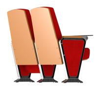 China Plywood Surface Conference Theater Cinema Seats 580mm Center Premium Fabric for sale