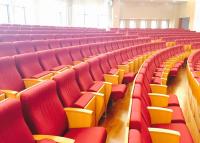 China Fire Retardant Movie Theater Seats Fabric With Aluminium Alloy Feet 26kg 345 Seats per 40HQ for sale