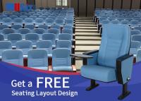 China Folding Auditorium Theater Seating 580mm Center Aluminum Frame Cinema Chair for sale