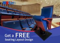 China Aluminium Alloy 580mm Church Auditorium Chairs with Cup Holder Folding Theater Seating for sale