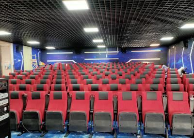 China Commercial Theater Recliner Sofa Foldable Movie Seats with Plastic Cup Holder 5 Year Warranty for sale