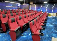 China Commercial Theater Recliner Sofa Foldable Movie Seats with Plastic Cup Holder 5 Year Warranty for sale