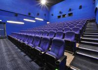China Luxury Leather Theater Seating Folding Foam Density Cinema Chairs with Aluminium Alloy Feet 5 Year Warranty for sale
