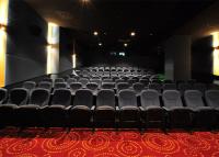 China Luxury Leather Theater Seating Folding Foam Density Cinema Chairs with Aluminium Alloy Feet 5 Year Warranty for sale