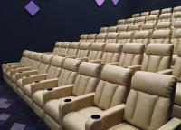 China USIT Modern Cinema Theater Seats 580mm Center Distance Soft Cushioned Upholstery for sale