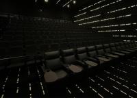 China Commercial Movie Theater Lounger with Plastic Cup Holder 580mm Center Distance for sale