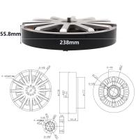 China 23850 98KG Thrust Propulsion System BLDC Motor with Propeller and Speed Controller for Paramotor Airplane Evtol  Aircraft Drone for sale