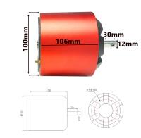 China 100106 10KW Electric Surfboard Motor Water Cooling Brushless DC Motor Jet Board Permanent Magnet for Underwater Propulsion for sale