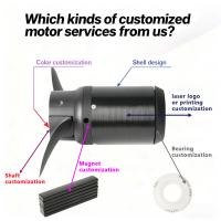 China FRC IP68 Waterproof Brushless DC MPS 6374 Motor 80KV 3.2KW 42kg Thrust for Surfing Boat Underwater Thruster |Hydro | Efoil for sale