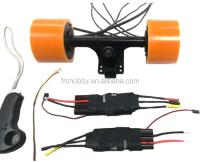 China 83mm 90mm Dual Drive Electric Skateboard Kits with PU Material Sensored Hub Motor for sale