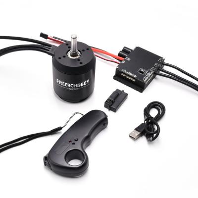 China 3250W 6374 190kv Brushless Motor FRC Vesc 6 Controller Board with Nano Remote for Electric Skateboard for sale