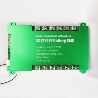 China 4S 12V 350A 300A LiFePO4 Battery BMS Common Port Withstand 40V in Series for sale