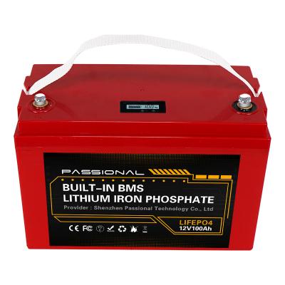 China 12V 100Ah LiFePO4 Battery Pack Rechargeable for Home Outdoor Solar Energy Storage for sale