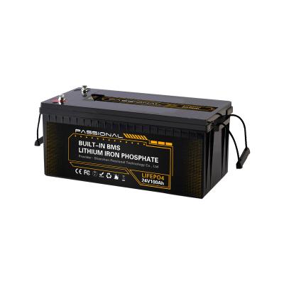 China High Security 24V 100Ah Rechargeable LiFePO4 Battery For Electric Forklift EV for sale