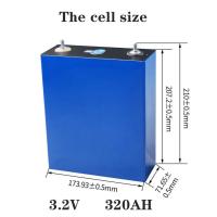 China 3.2V 320Ah LiFePO4 Prismatic Cell Rechargeable Solar Energy Storage Battery for sale