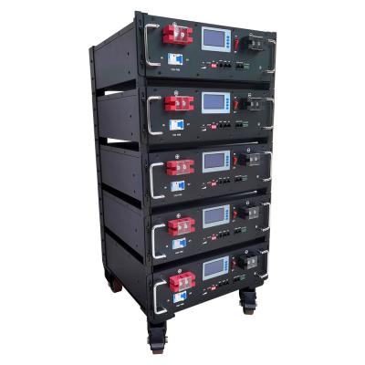 China 48V 100Ah LiFePO4 Lithium Battery Pack 5kWh Energy Storage Rack for Solar Home Backup for sale