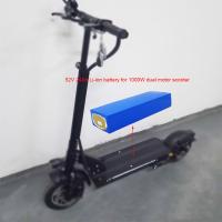 China 52V 24Ah LiFePO4 Lithium Battery Pack for 1000W Dual Motor Scooter for sale