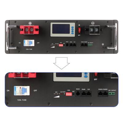 China 48V 100Ah 5kWh LiFePO4 Lithium Battery Pack Rack Mounted Energy Storage for sale