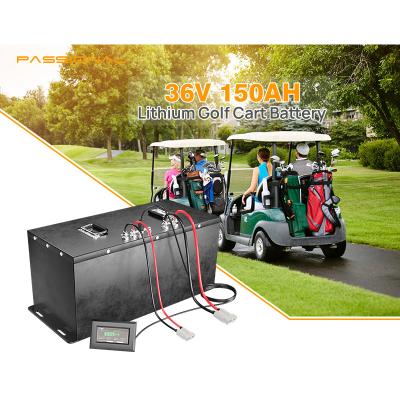 China Rechargeable LiFePO4 Golf Cart Battery Pack 48V 150Ah with LED Screen for sale
