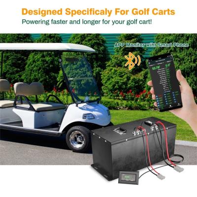 China Customized 48V 75Ah 3.84kWh LiFePO4 Battery Pack for Golf Cart Deep Cycle Rechargeable for sale