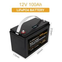China 12V 100Ah LiFePO4 Battery Deep Cycle Lithium Iron Phosphate for Solar RV Marine for sale