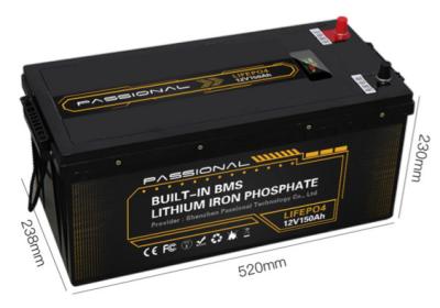 China Deep Cycle 12V LiFePO4 Battery 150AH Lead Acid Replacement Use for sale