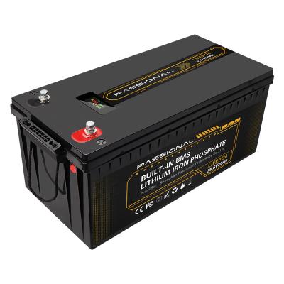 China 12V 200Ah LiFePO4 Lithium Battery 4000 Cycles Deep Cycle Rechargeable Battery Pack for sale