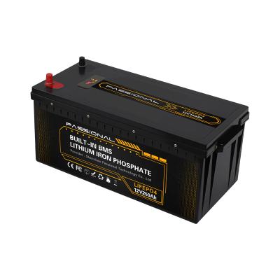 China Rechargeable 12V 250Ah LiFePO4 Battery Energy Storage for RV Solar EV for sale