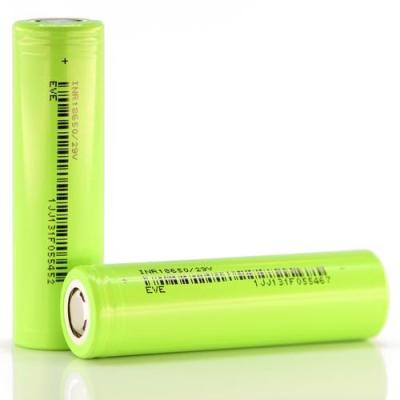 China EVE 18650 Lithium Ion Battery Cell 2900mAh 3.7V NCM Light Green for Ebike for sale