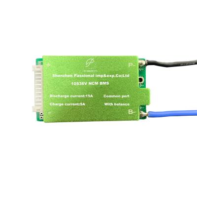 China 10S 36V 15A Li Ion Battery BMS Balance PCB BMS Lithium Battery for sale