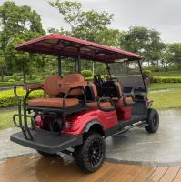 China 6 Seater Electric Golf Trolley 4 Wheel Disc Brake 10 Inch TFT IP66 CARplay Display for sale